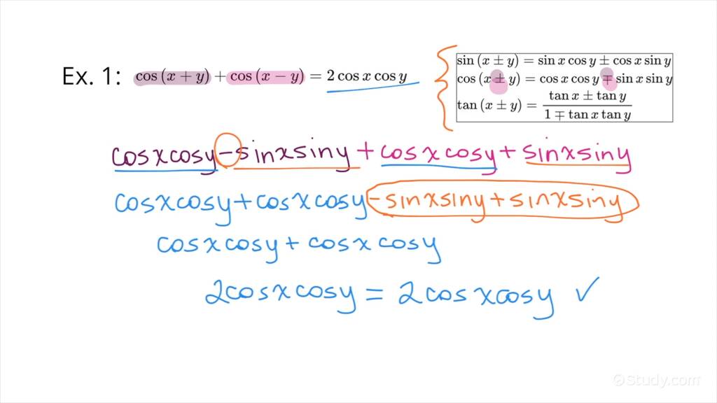 How to Prove Trigonometric Identities Involving Cos, Sin & Tangent ...