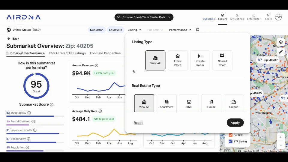 Short-Term & Vacation Rental Investing Tools | AirDNA