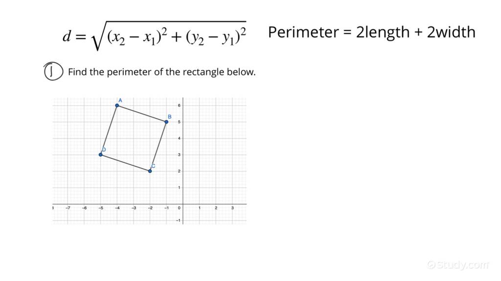 How to Find the Perimeter of a Rectangle in Coordinate Plane with No ...