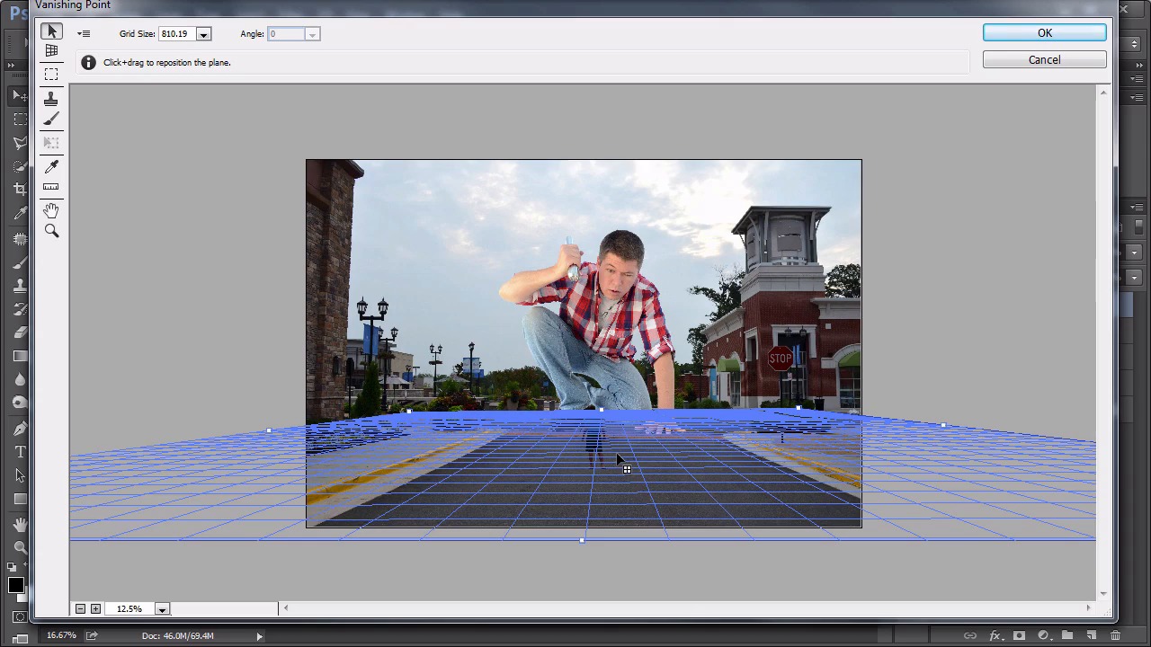 Using Light and Shadow in Photo Manipulation - Ground Grid