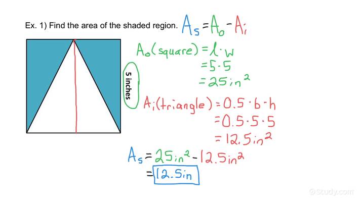 How to Find Area Involving Inscribed Figures | Geometry | Study.com