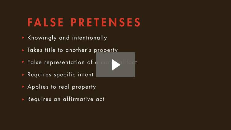 Embezzlement and False Pretenses Lesson - Criminal Law - Quimbee