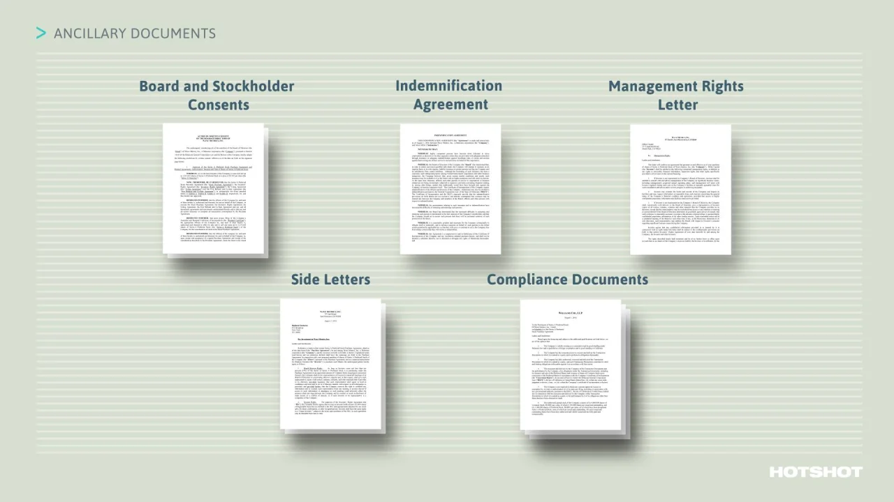Ancillary Documents - Venture Financing
