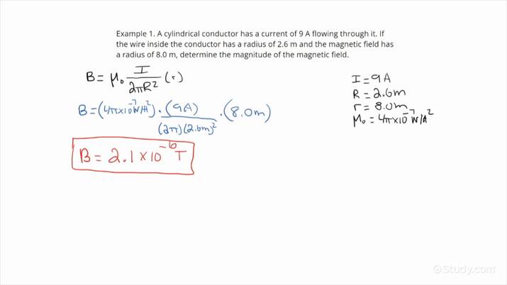 Determining the Magnitude of the Magnetic Field Inside a Current ...