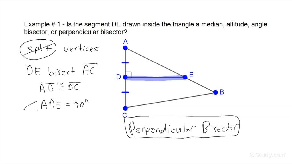 Classifying Segments Inside Triangles | Geometry | Study.com