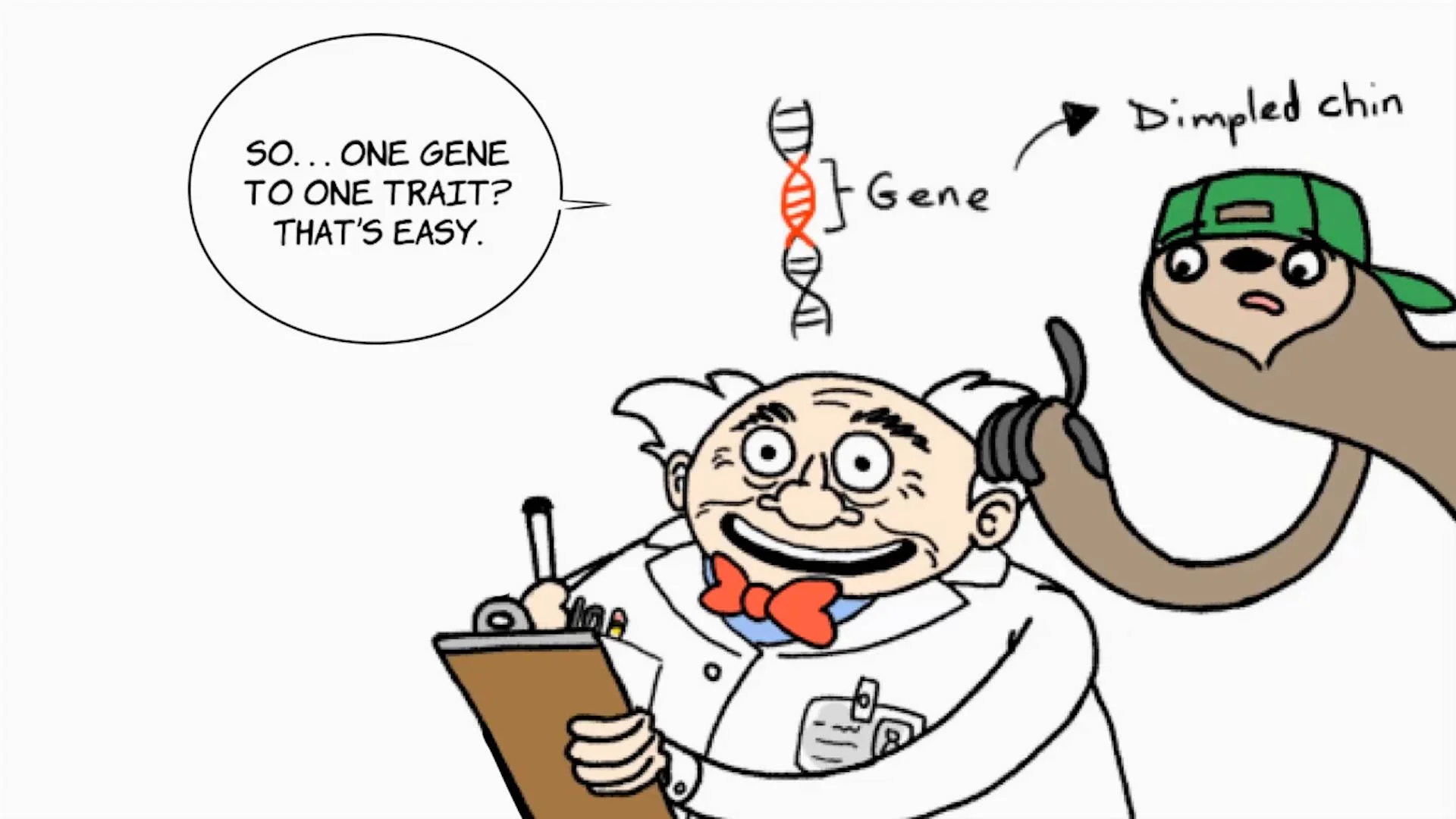 Genetics Cartoon Drawing