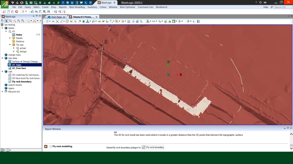 Maptek - BlastLogic 2020.2 Modelado de Fly rock y sincronización electrónica optimizada