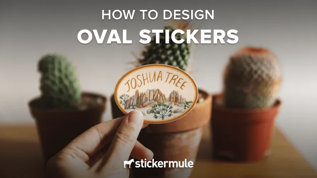 Oval sticker templates | Sticker Mule