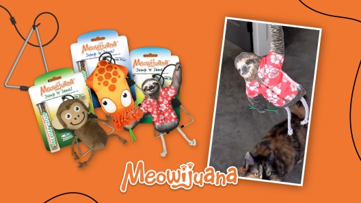 MEOWIJUANA Jump 'n' Jamb Get Wild Sloth Refillable Swinging Door Jamb ...