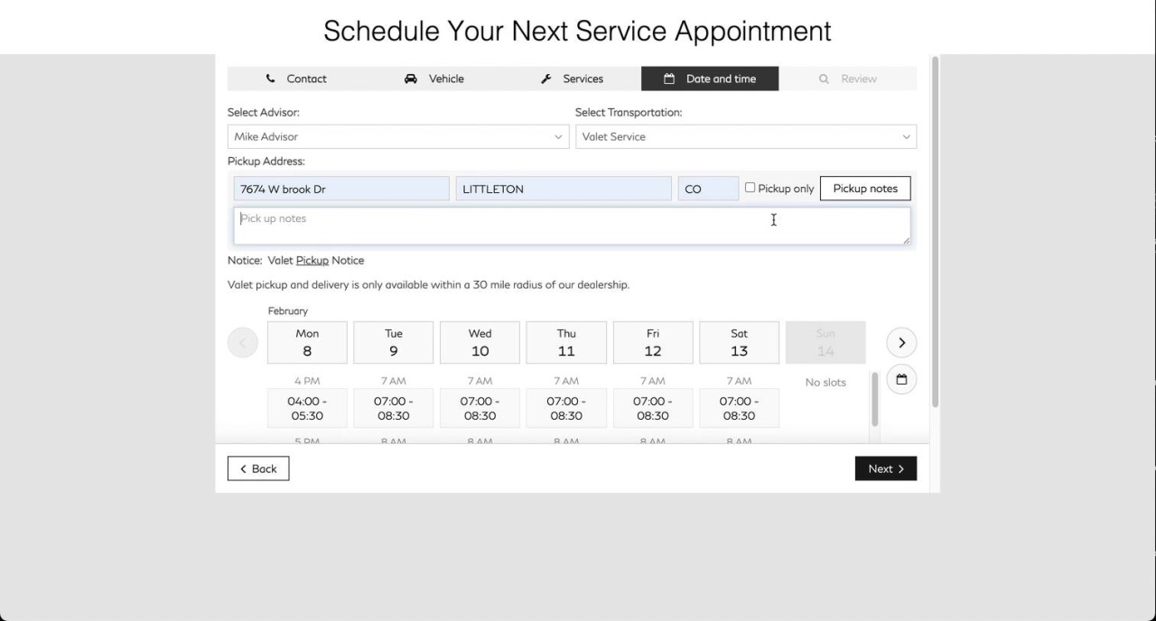 Dealerlogix Service Valet Pick Up and Drop Off - dealerlogix faq