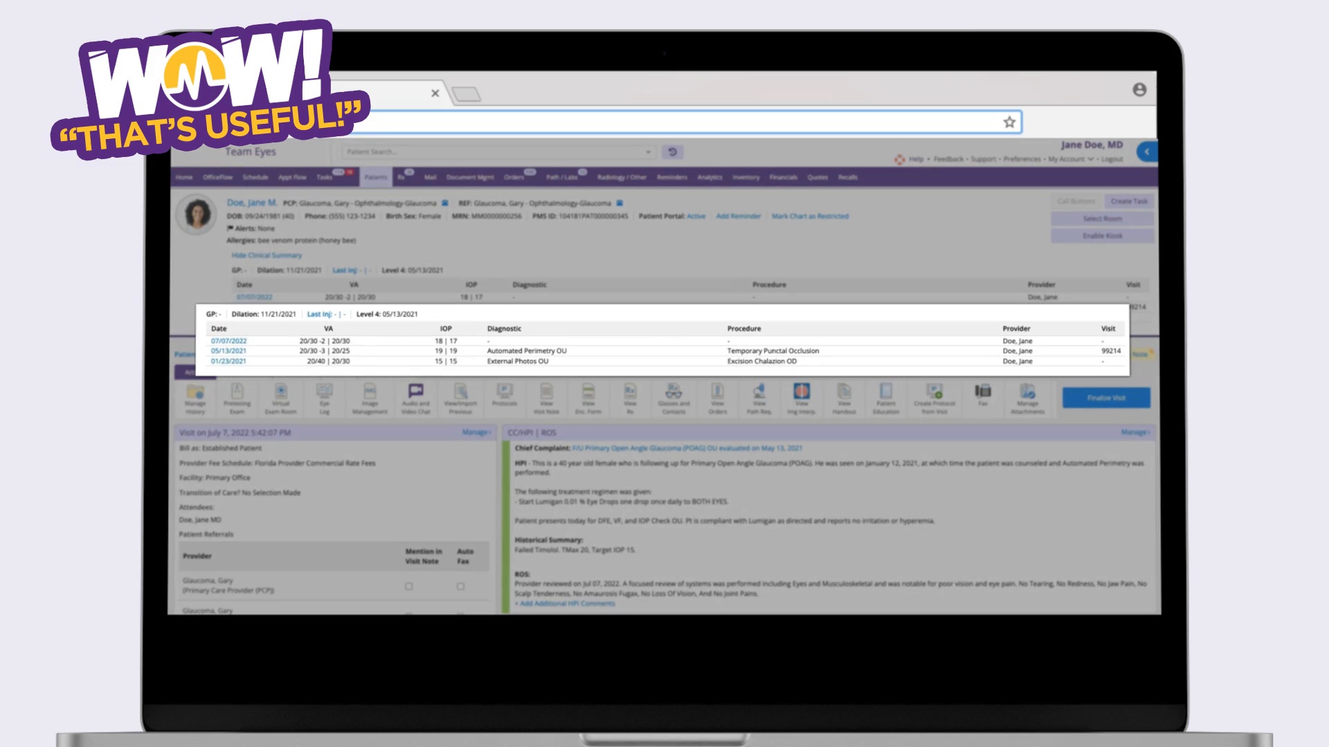 Easily View Past Visits with ModMed