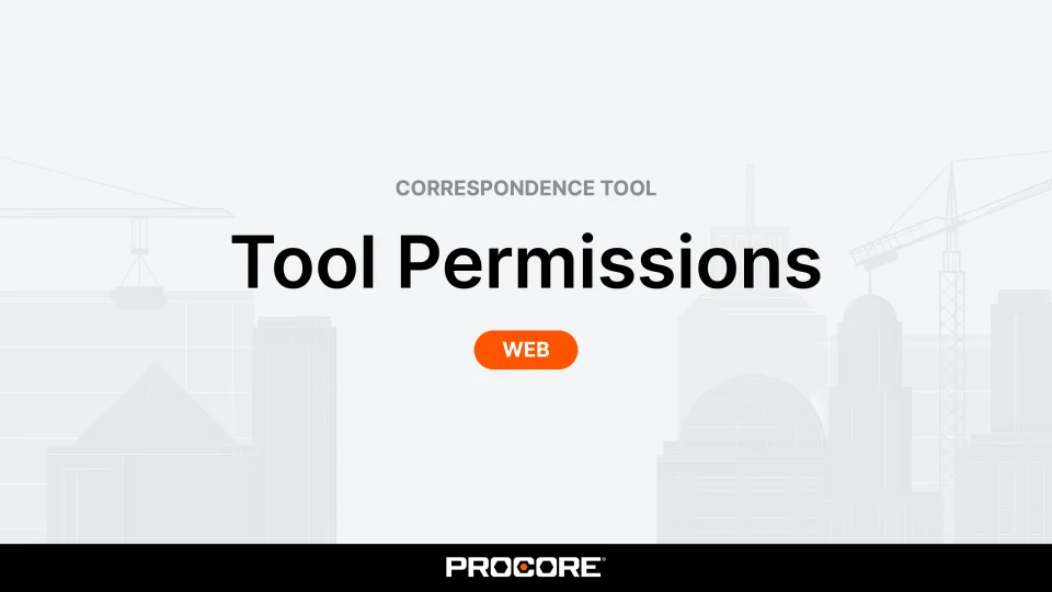 How do I set up permissions for a correspondence type? - Procore