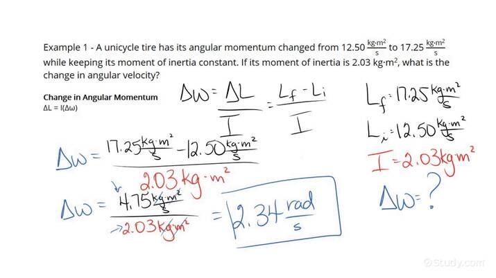 Calculating a Change in Angular Velocity Due to a Change in Angular ...