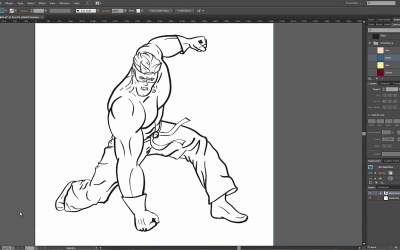 Comic Book Art: The Human Form - Inking in Adobe Illustrator and Adding ...