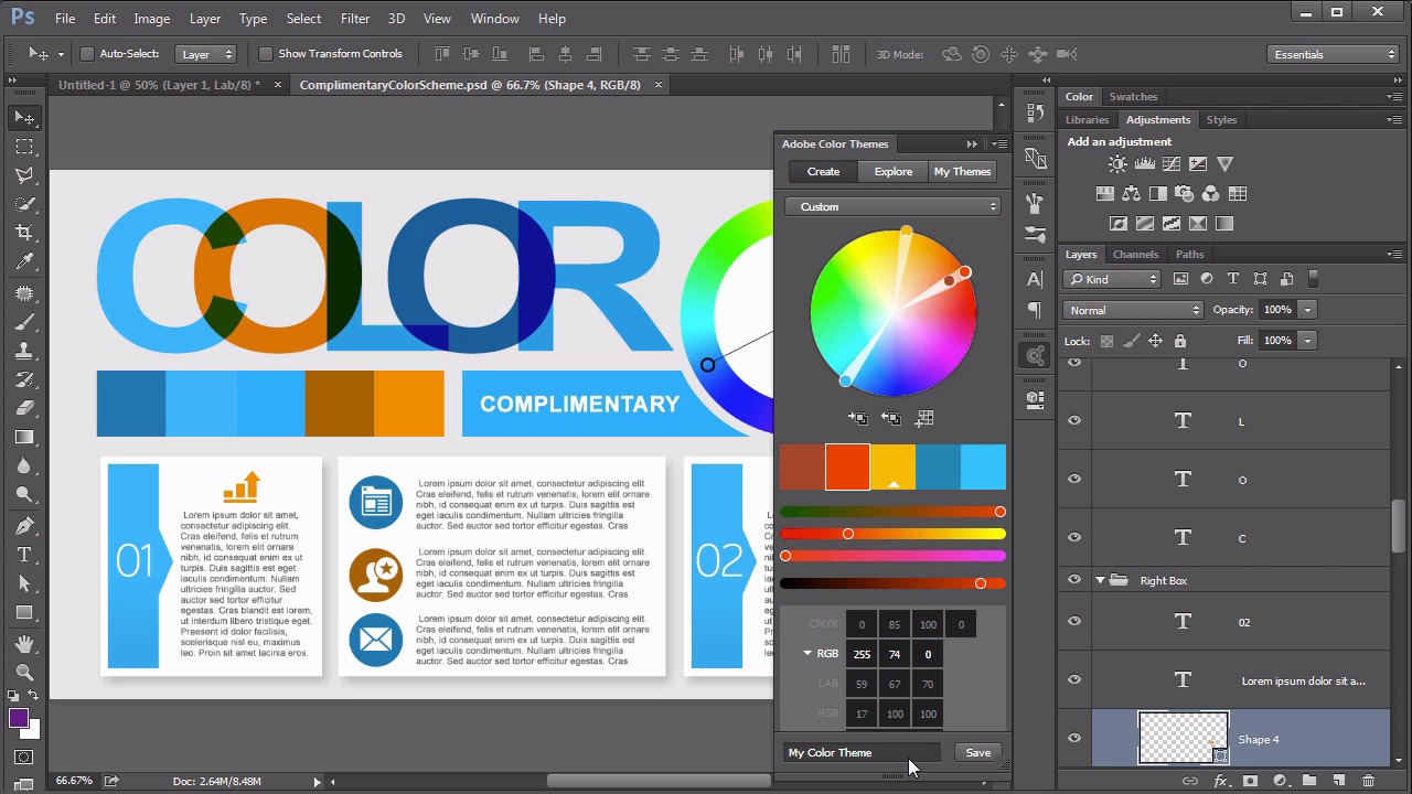 Working With Color in Adobe Photoshop - Adobe Color Themes