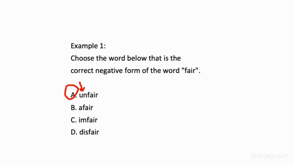 Using Prefixes Denoting Negation | English | Study.com