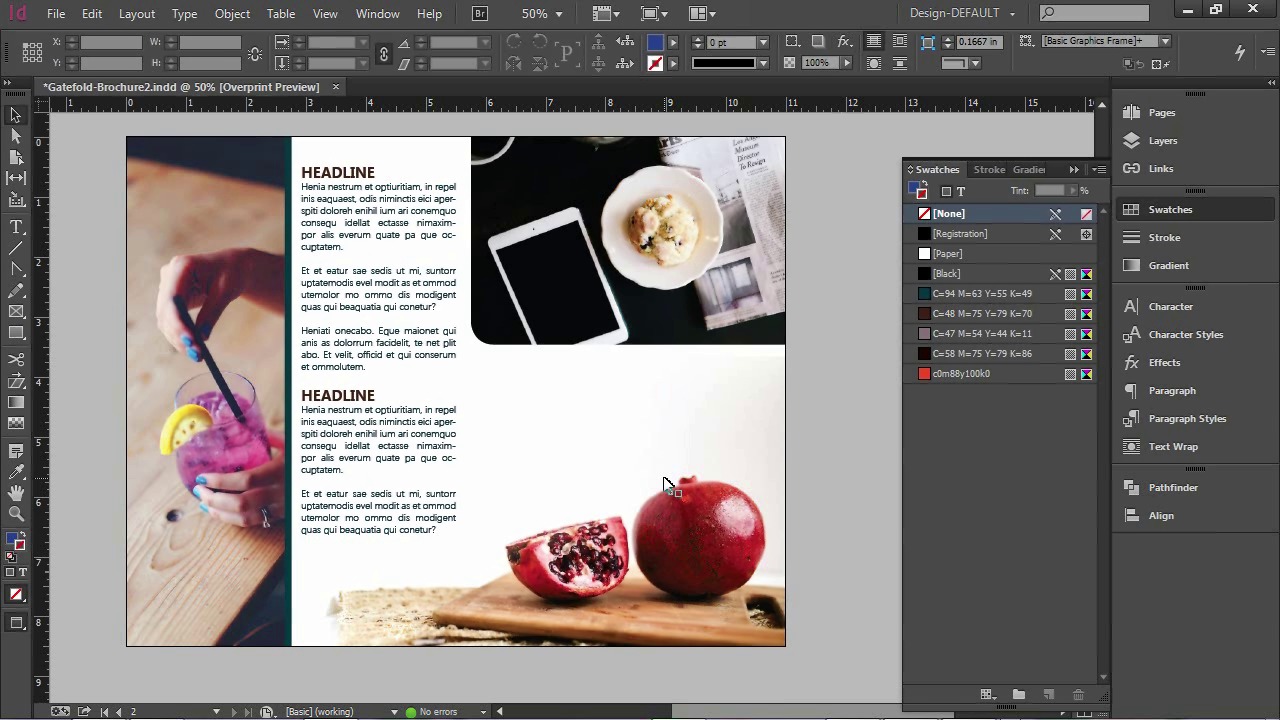 Pro Print Design Workflow - Design the Inside Panels: Part Two
