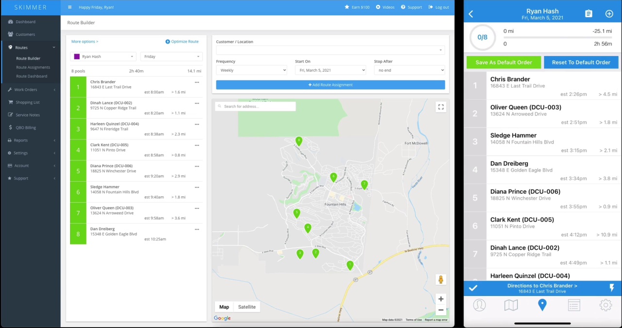 Pool Service Software - Demo