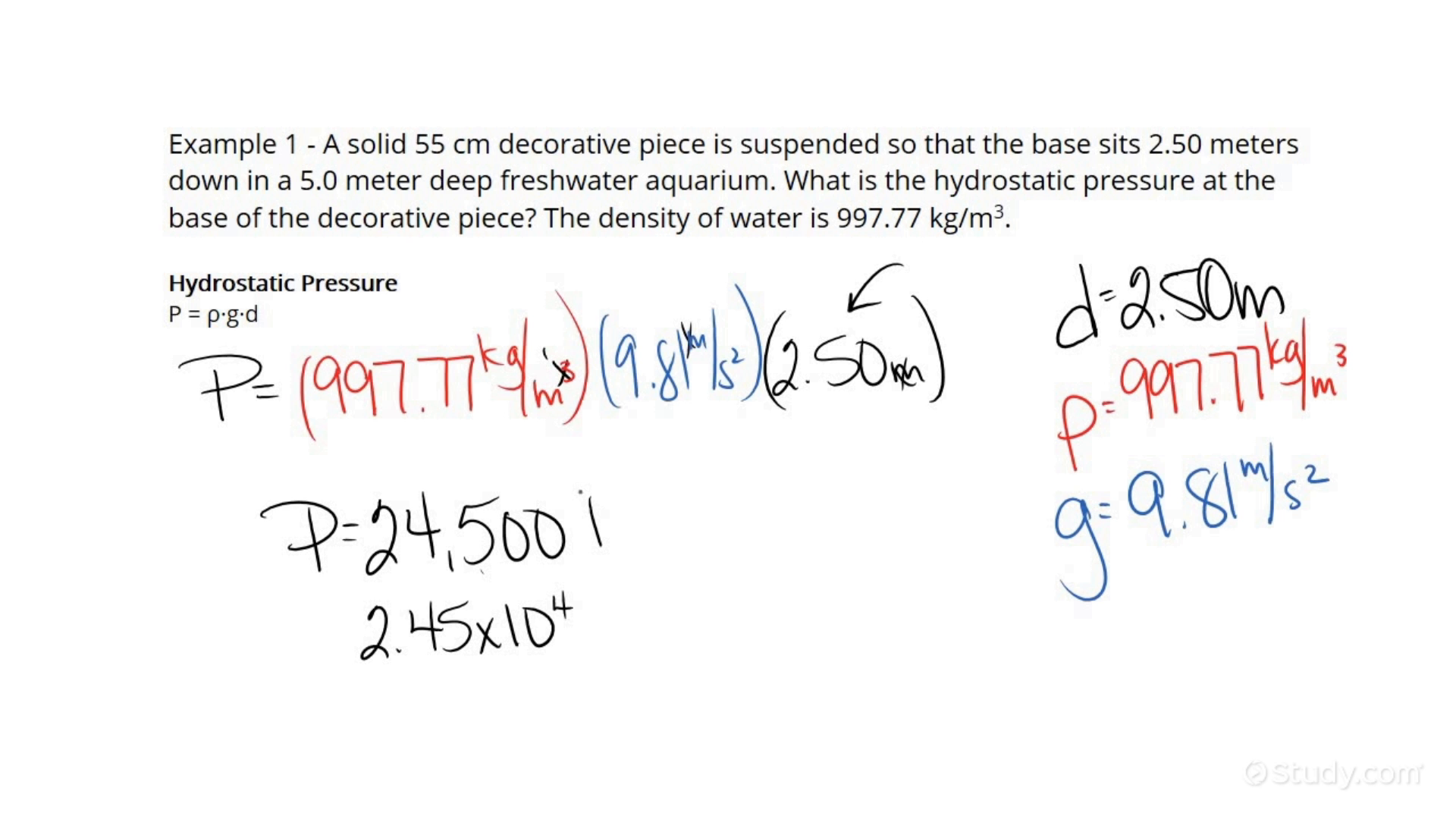 How to Calculate Pressure on a Solid Object Submerged in Water ...
