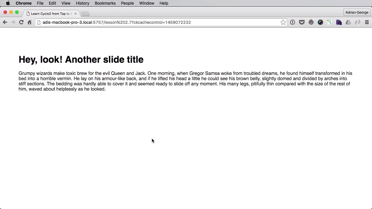 Learn Cycle2 for jQuery From Top to Bottom - Using Non-Image Slides