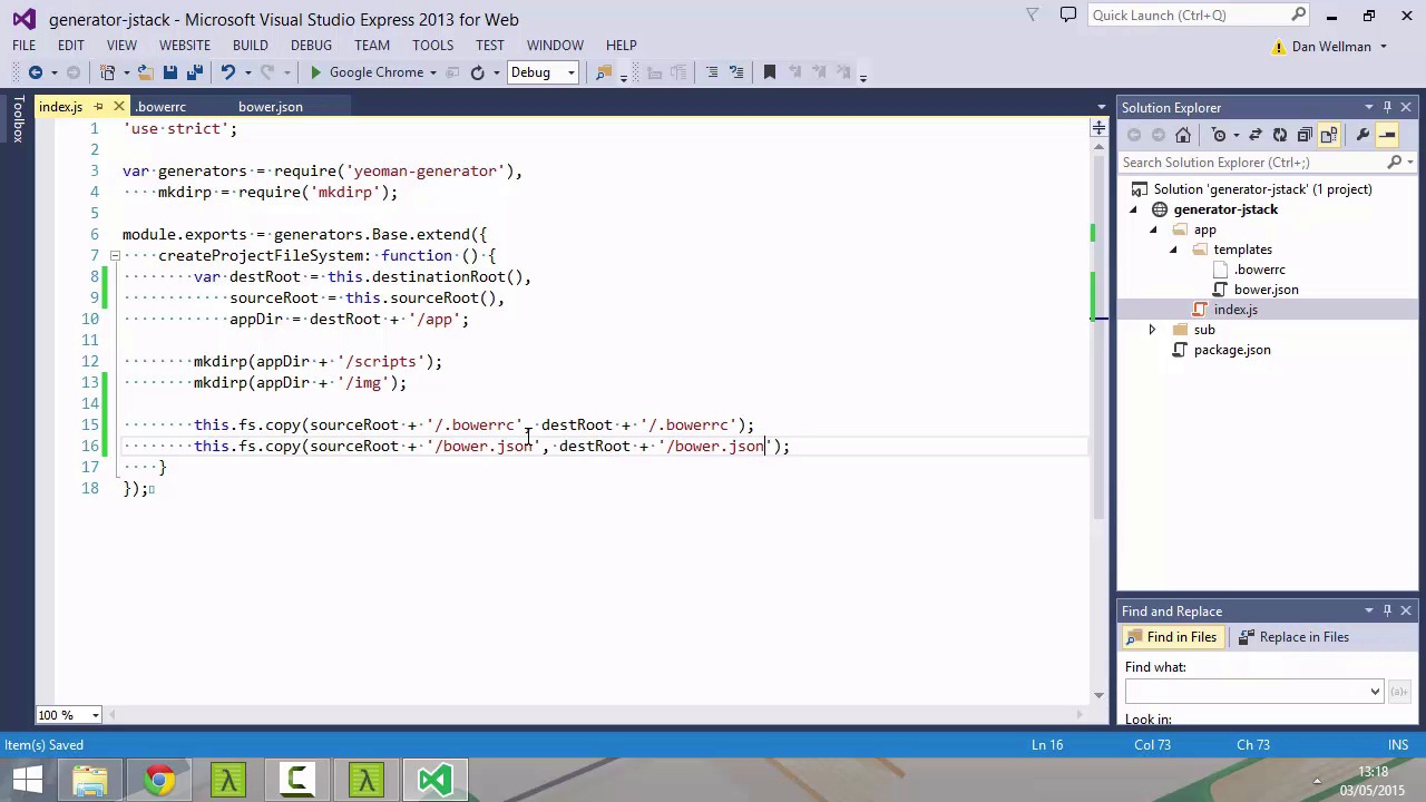 Create a Custom Yeoman Generator - Working With Files Inside a Generator