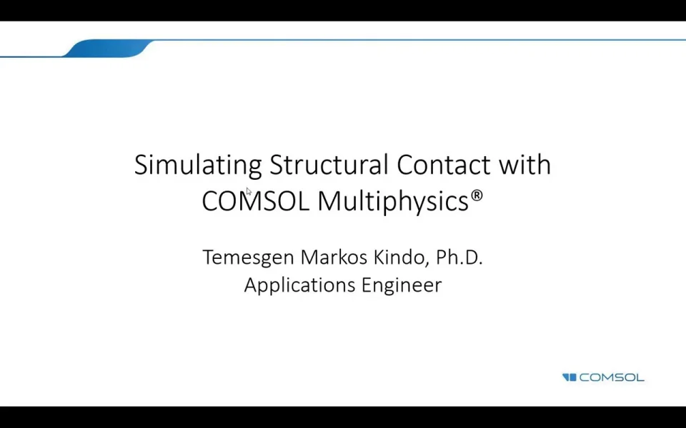 Simulating Structural Contact with COMSOL Multiphysics®