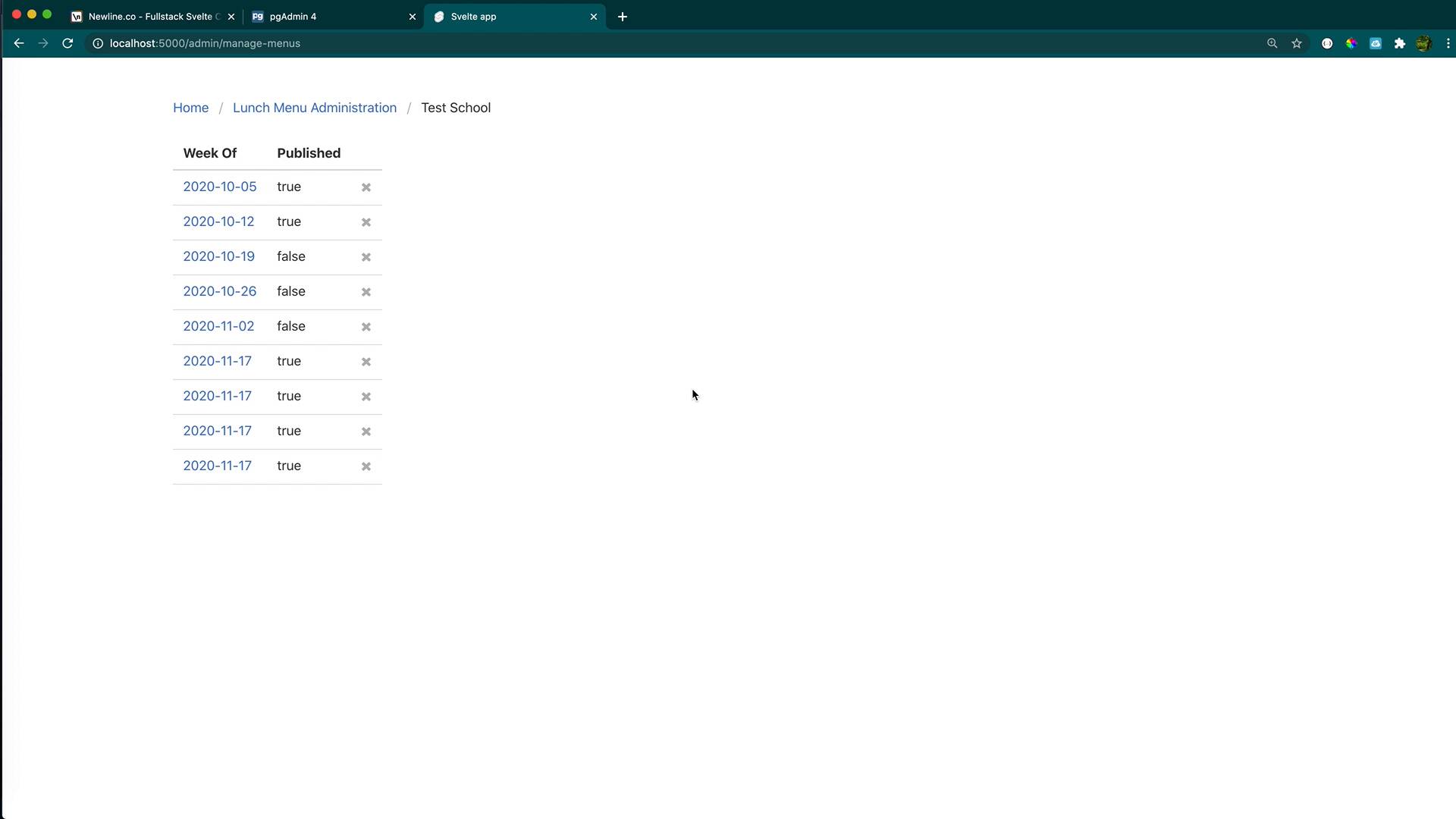 Deleting Data with the Front End - Fullstack Svelte | newline