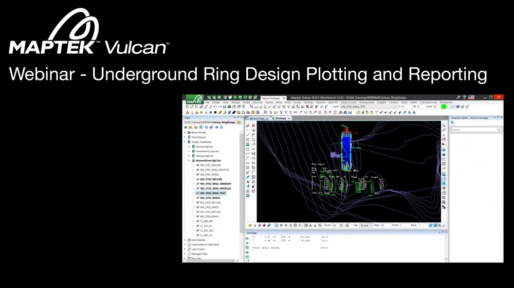 Maptek - Webinar: UG Ring Design Plotting and Reporting