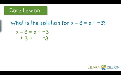 Understand a linear equation with one solution - for teachers ...