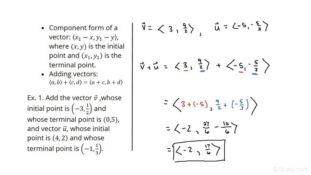 How to Add Vectors Given Two Vectors on the Coordinate Plane | Geometry ...