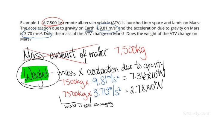 Qualitatively Describing Changes in Mass & Weight | Physics | Study.com