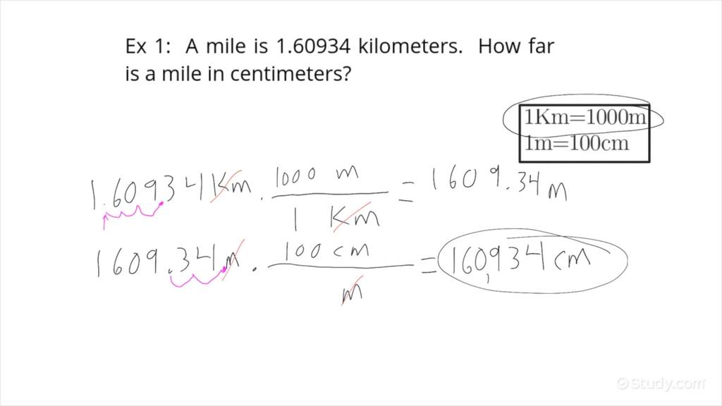 Performing Metric Distance Conversions with Decimal Values | Algebra ...