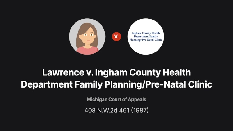Lawrence v. Ingham County Health Department Family Planning/Pre-Natal ...