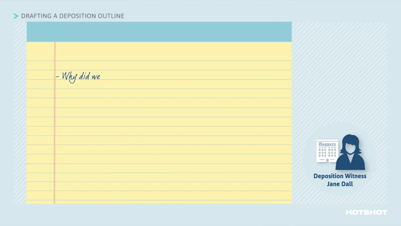 Drafting a Deposition Outline - Depositions