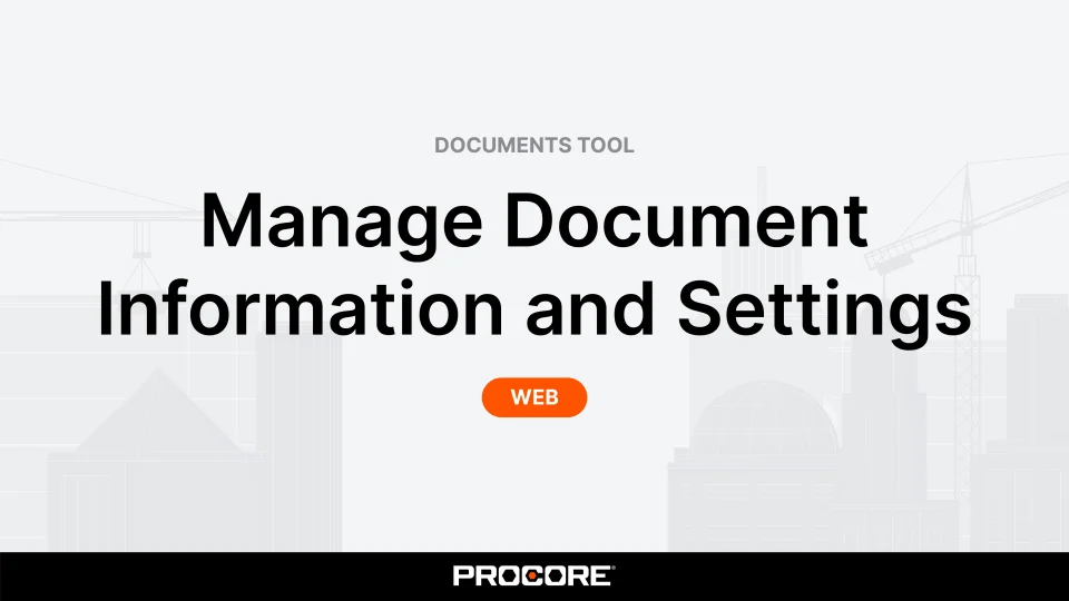Add or Edit a File Description in the Project Level Documents Tool ...