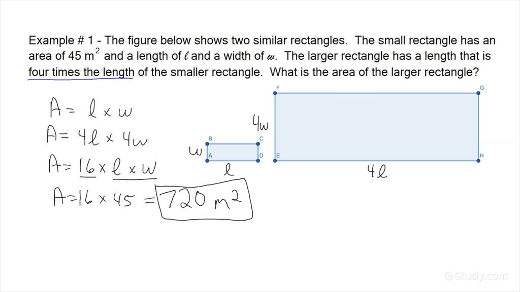 How to Find the Area of Similar Figures | Geometry | Study.com