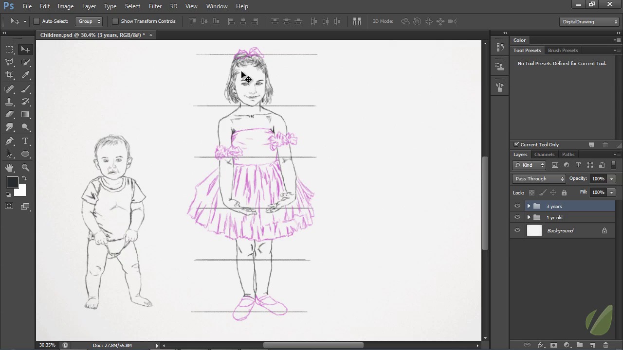 Digital Figure Drawing: Beyond the Basics - Children's Proportions