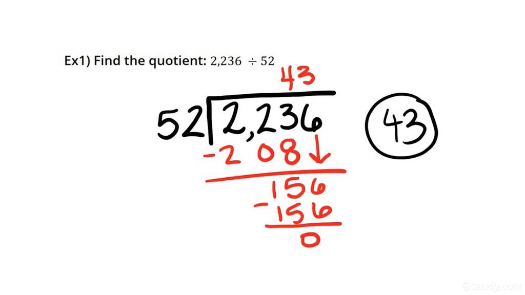 How To Divide Whole Numbers With No Remainder Including 4 digit
