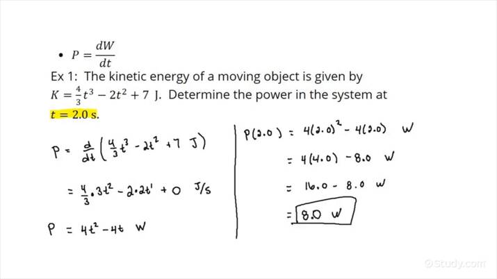 Determining the Power in a System Given the Energy as a Function of ...