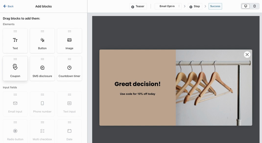 How to add coupon codes to sign-up forms | Klaviyo Help Center