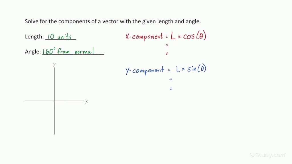 Splitting a Vector into Components | Physics | Study.com
