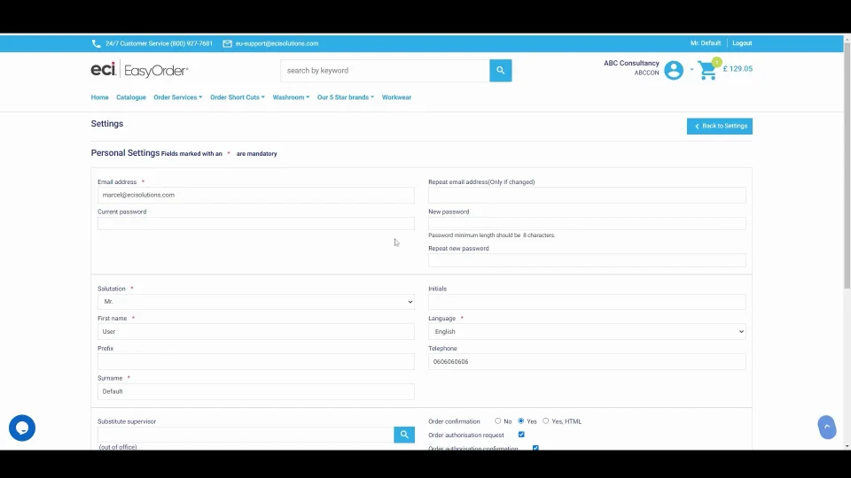 EasyOrder User Settings Video