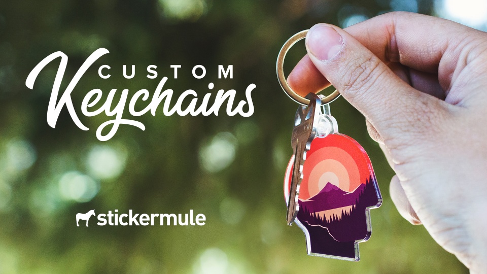 Custom keychains | Free shipping | Sticker Mule Canada