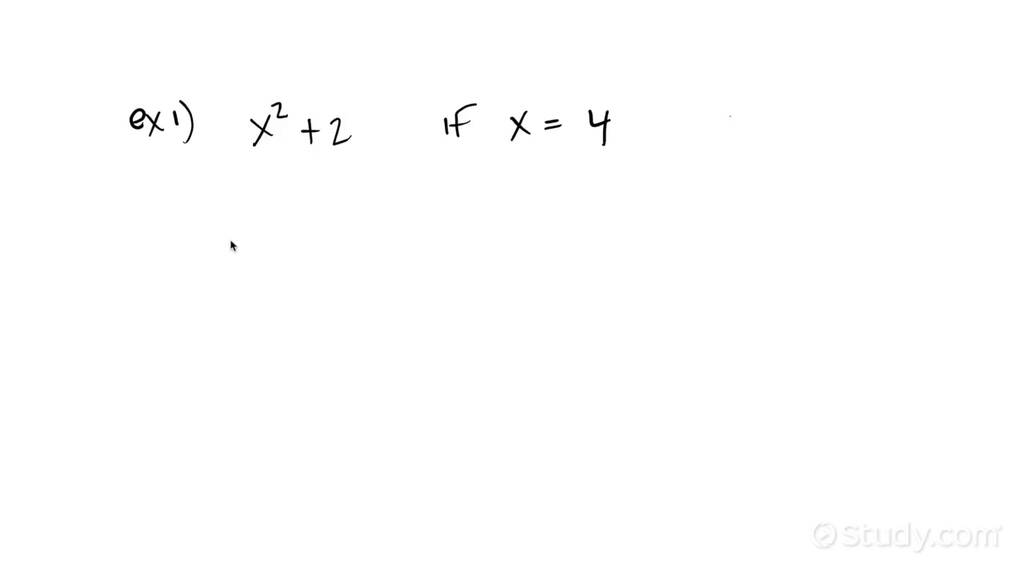 Evaluating an Algebraic Expression with Whole Numbers, 1 Operation & an ...