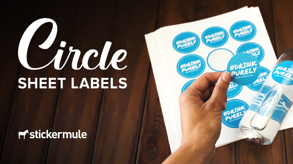 Circle sheet labels - Free shipping | Sticker Mule