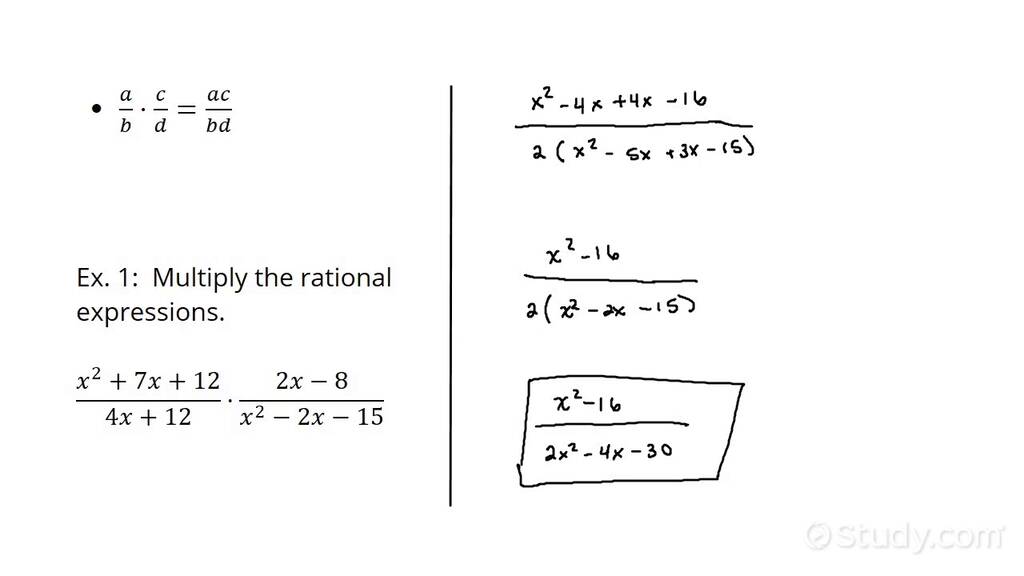 How to Multiply Rational Expressions Involving Quadratics with Leading ...