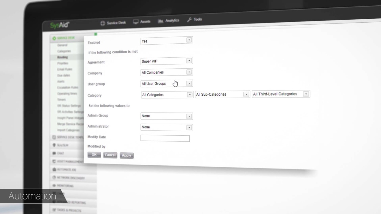 Interactive experience - SysAid