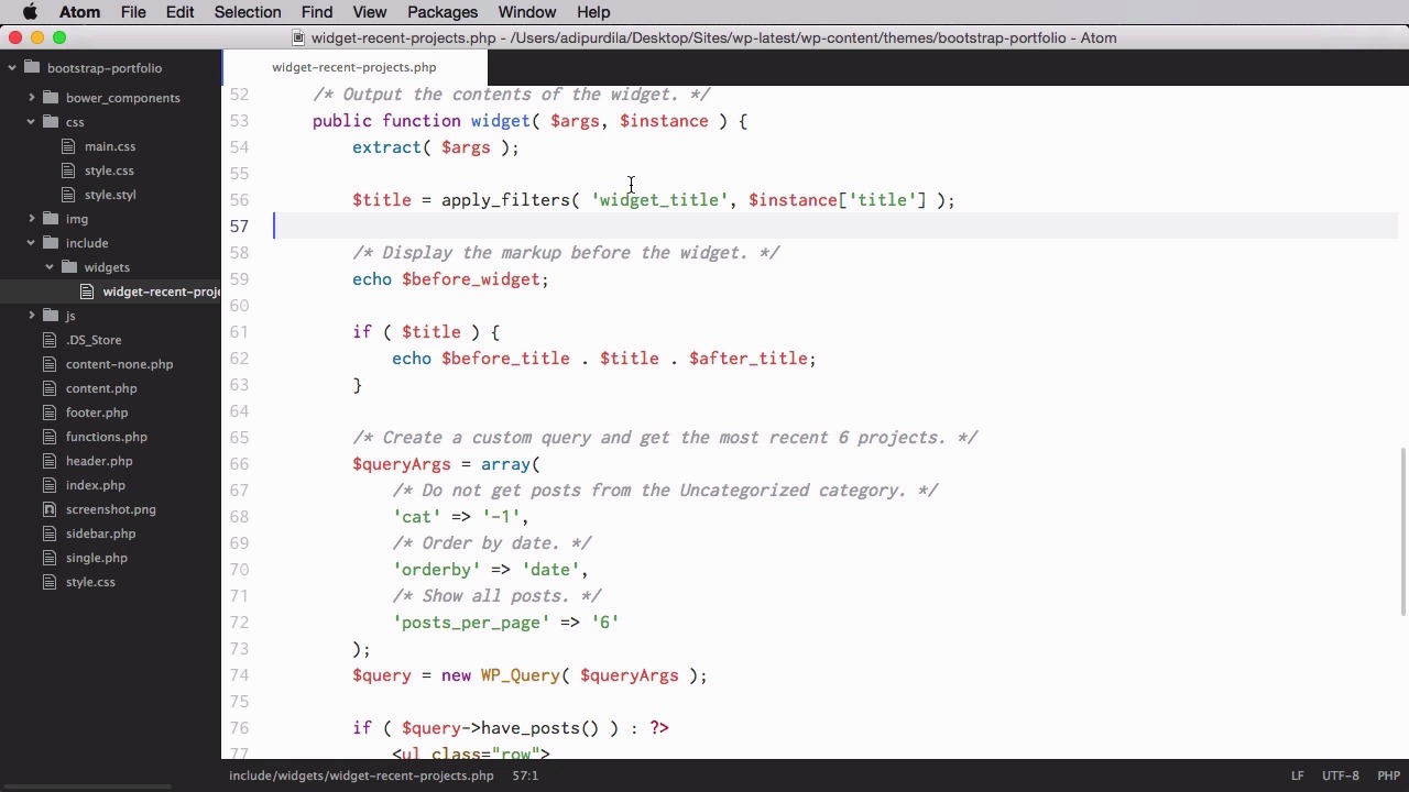 Building WordPress Themes With Bootstrap - Creating the Recent Projects ...