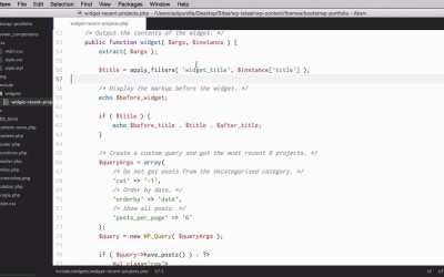 Building WordPress Themes With Bootstrap - Creating the Recent Projects Widget