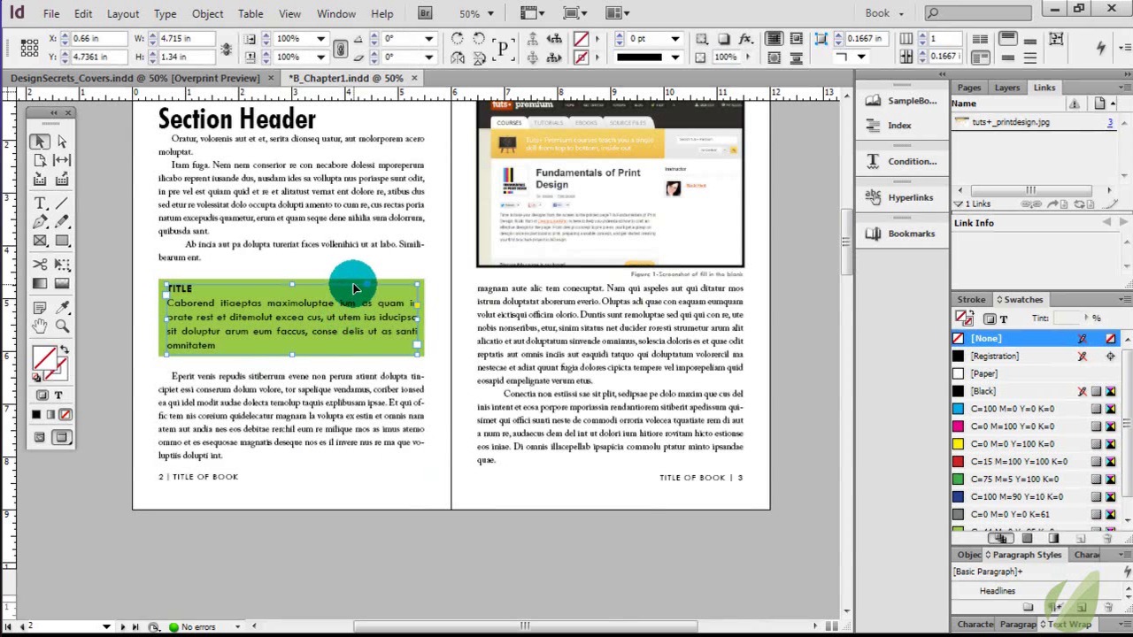 Book Layout in InDesign - Pullouts & Sidebars